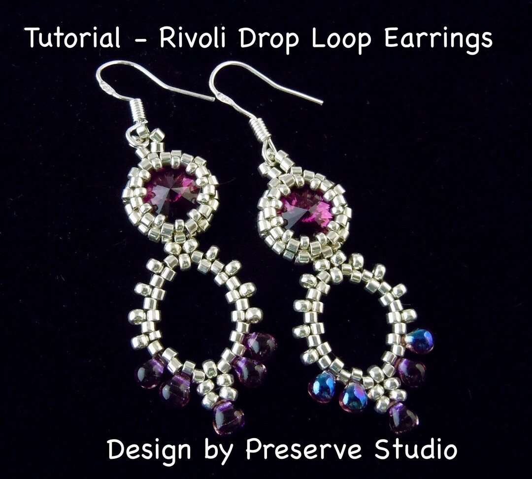 Peyote Earring Pattern, Beading Tutorial, Beaded Earrings, Beadweaving ...