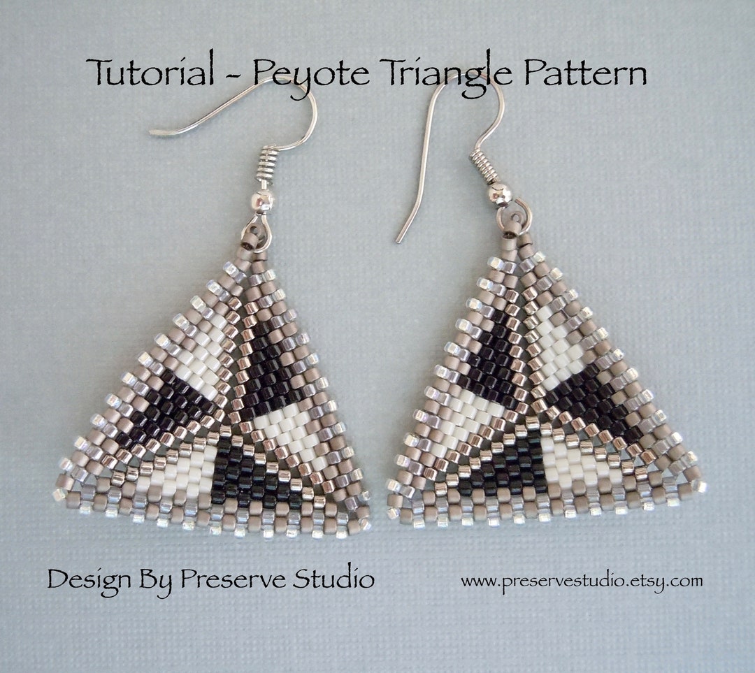 Peyote Earring Pattern, Peyote Triangle, Seed Bead Pattern, Bead ...