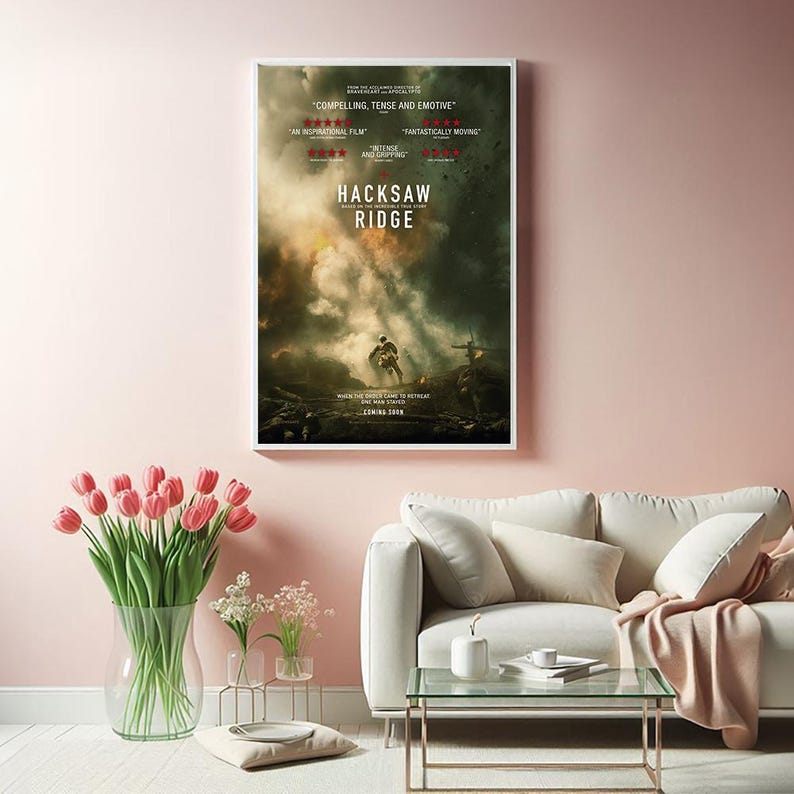 Hacksaw Ridge Movie Poster, Top Canvas Cloth Poster, Pop Home Wall Arts ...
