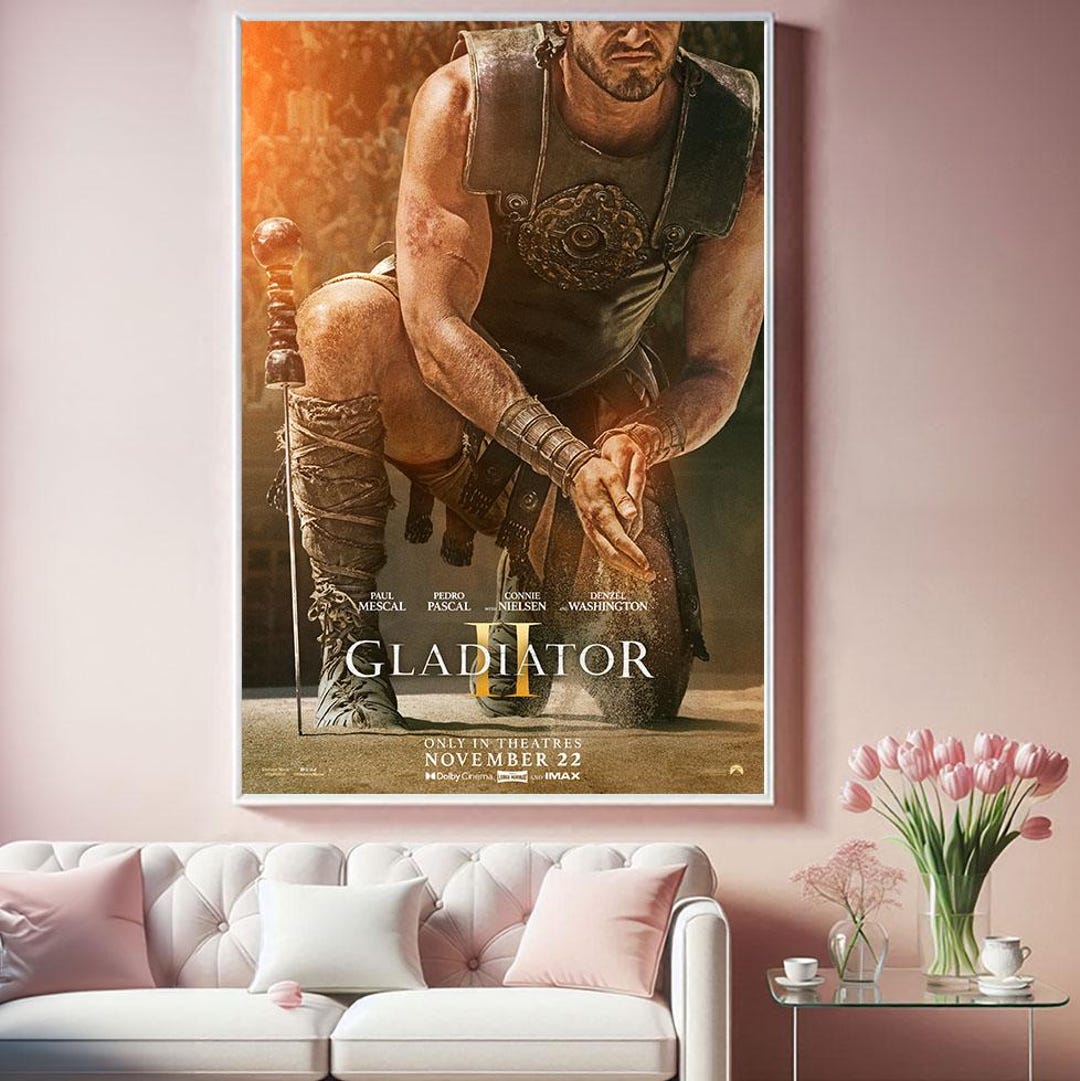 Gladiator II Movie Poster, Top Canvas Cloth Poster, Pop Home Wall Arts ...