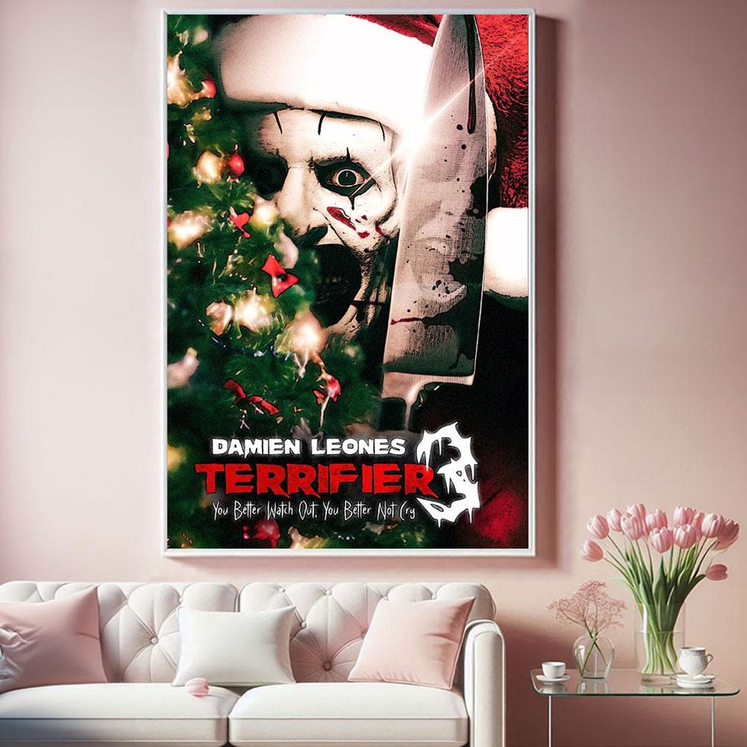Terrifier 3 Movie Poster, Top Canvas Cloth Poster, Pop Home Wall Arts ...