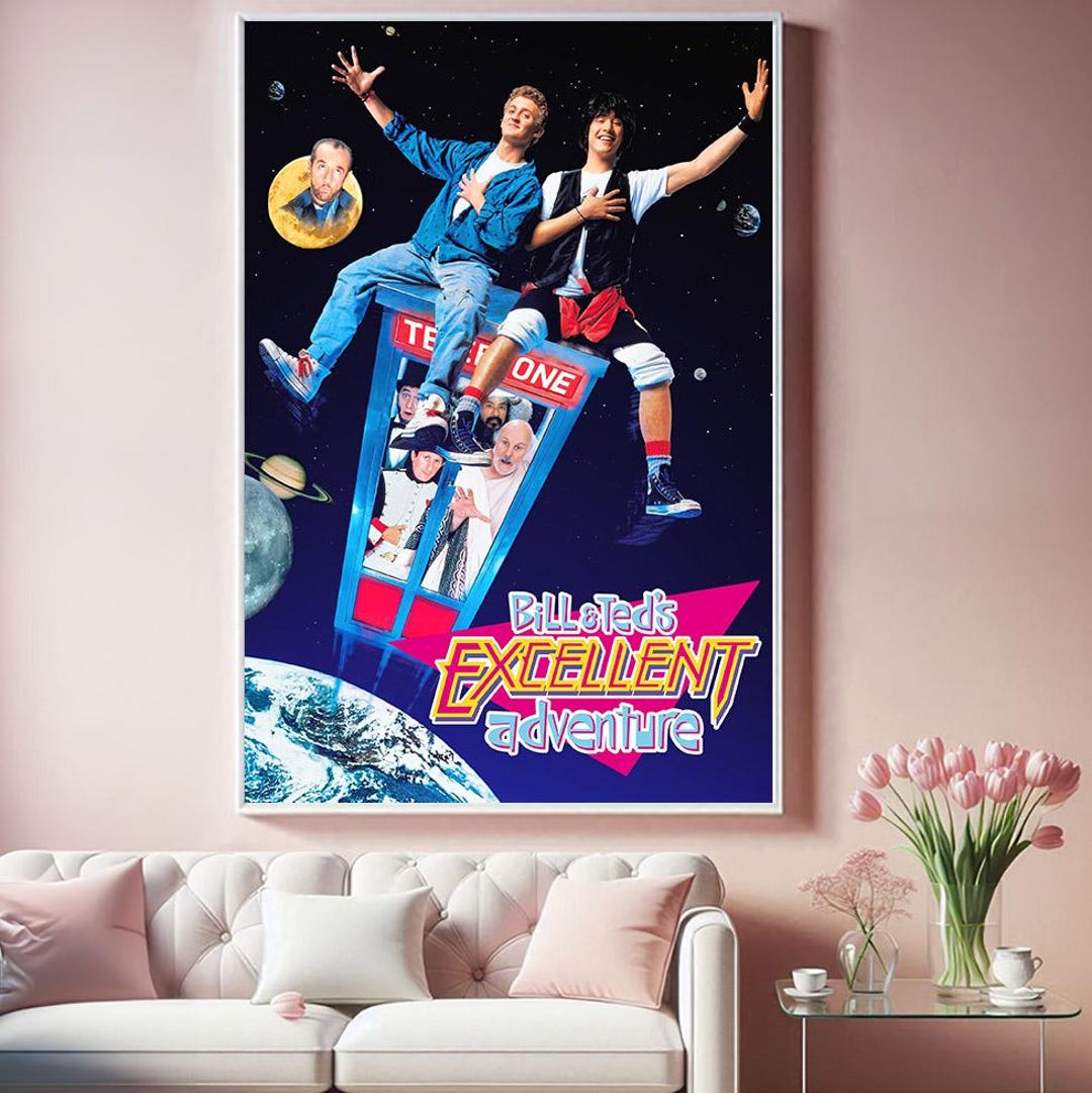 Bill & Ted's Excellent Adventure Movie Poster, Top Canvas Cloth Poster ...