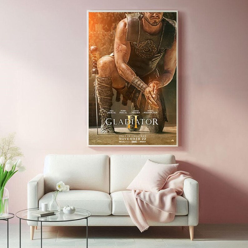 Gladiator II Movie Poster, Top Canvas Cloth Poster, Pop Home Wall Arts ...