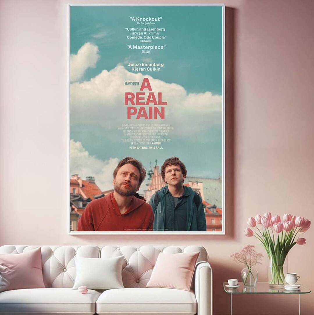 A Real Pain Movie Poster, Top Canvas Cloth Poster, Pop Home Wall Arts ...