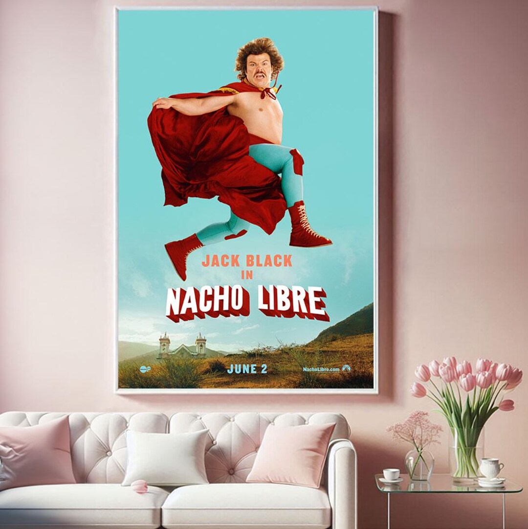 Nacho Libre Movie Poster, Top Canvas Cloth Poster, Pop Home Wall Arts ...
