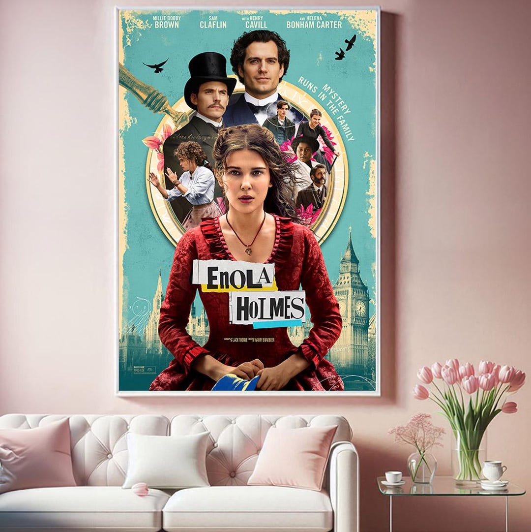 Enola Holmes Movie Poster, Top Canvas Cloth Poster, Pop Home Wall Arts ...