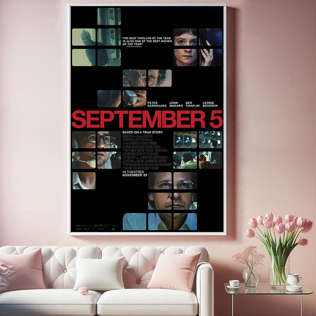 September 5 Movie Poster, Top Canvas Cloth Poster, Pop Home Wall Arts ...