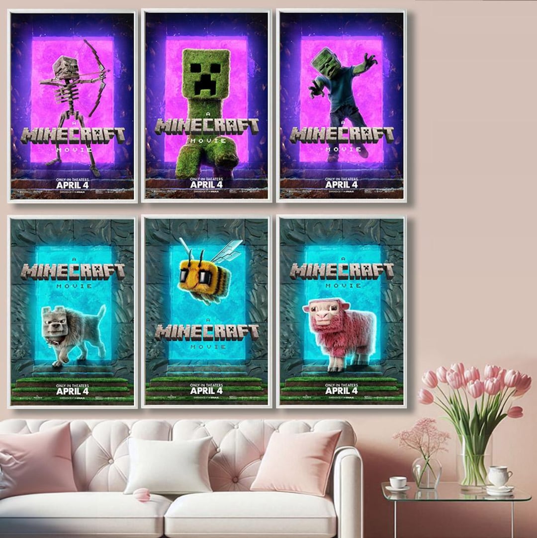 A Minecraft Movie (2025) Movie Poster, Top Canvas Cloth Poster, Pop ...