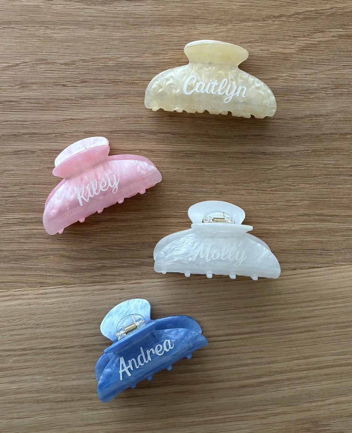 Custom Claw Hair Clip Personalized Claw Clip Bridesmaid Gift Wedding ...