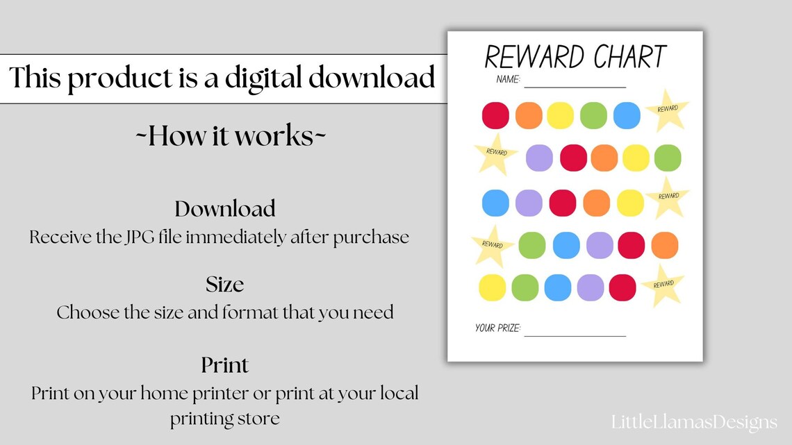 Rewards Chart, Kids Reward Chart, Rainbow Reward Chart, Rainbow Kids ...