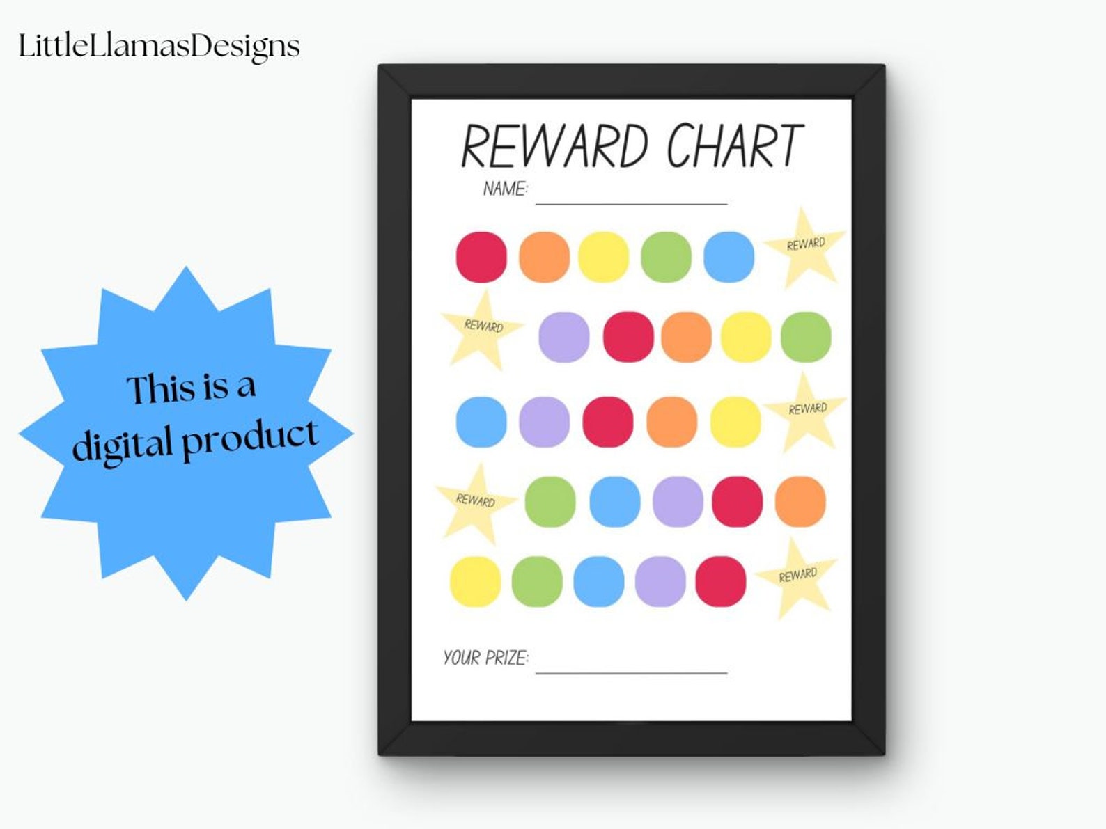 Rewards Chart, Kids Reward Chart, Rainbow Reward Chart, Rainbow Kids ...