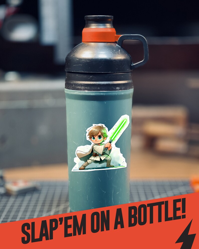 Star Wars Sticker for Kid Vinyl Decal for Water Bottle Sticker of Luke ...