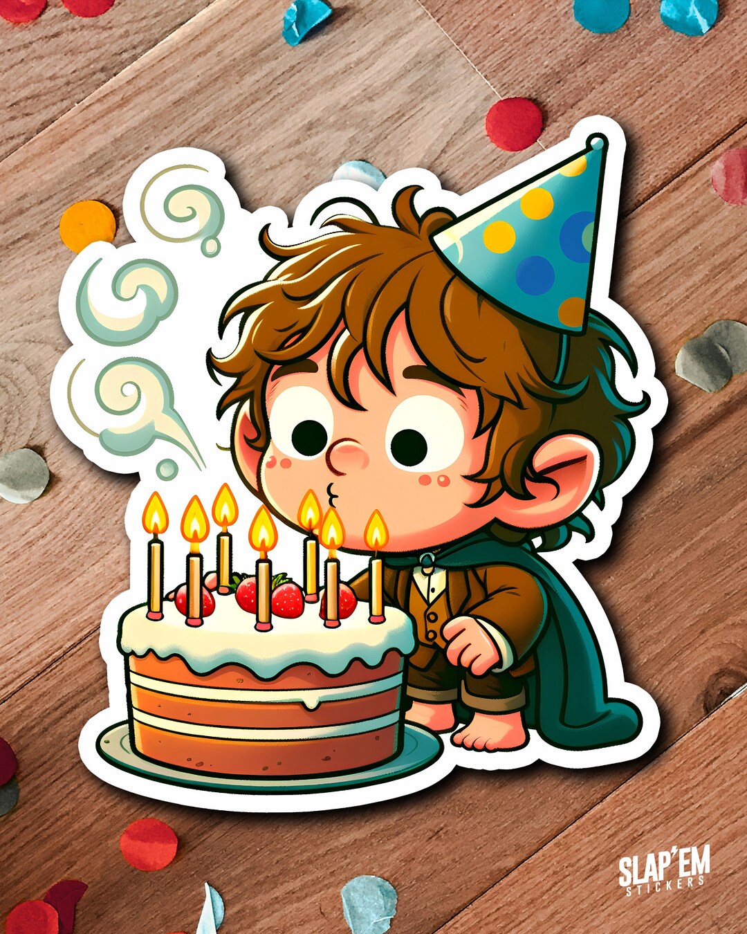 Lord of the Rings Sticker Birthday Cake Vinyl Decal for Water Bottle ...