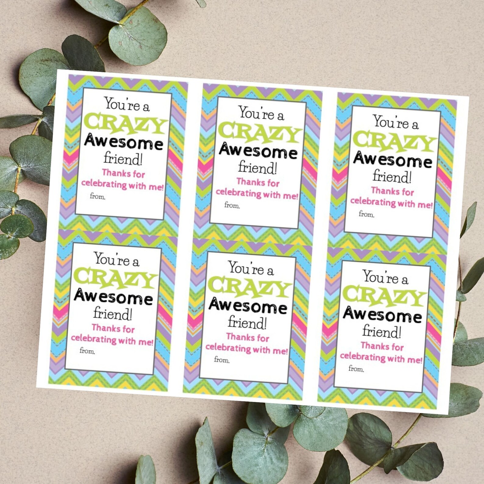 PRINTABLE Crazy Straw Party Favor- Birthday, Graduation, Shower, & More ...