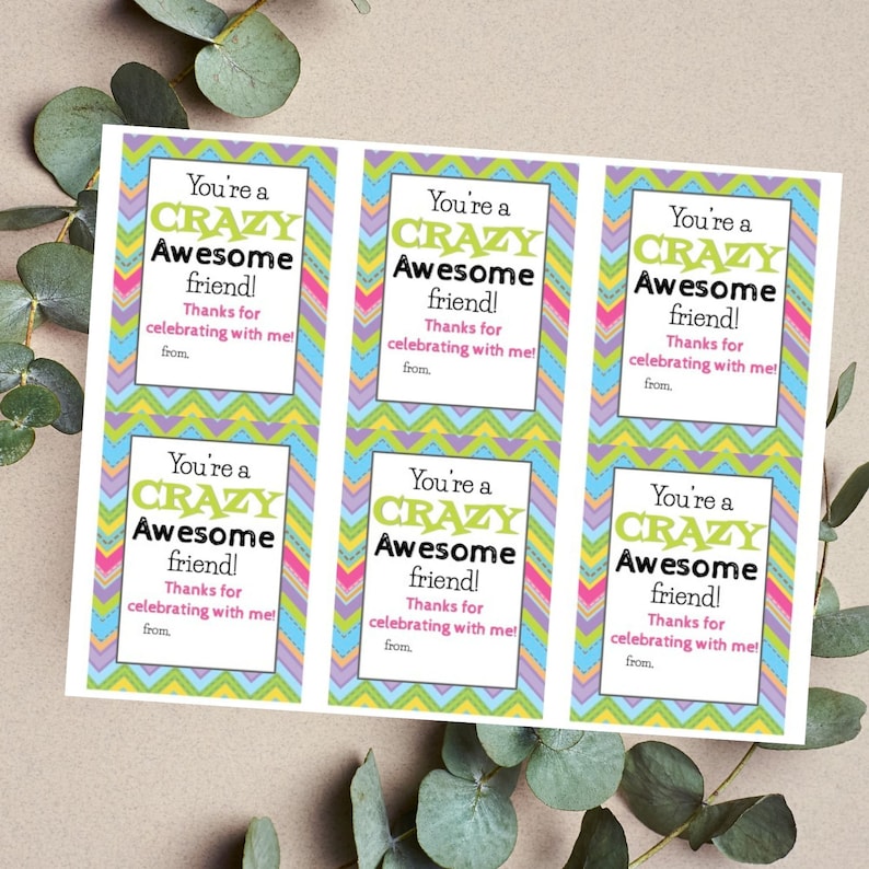 PRINTABLE Crazy Straw Party Favor- Birthday, Graduation, Shower, & More ...