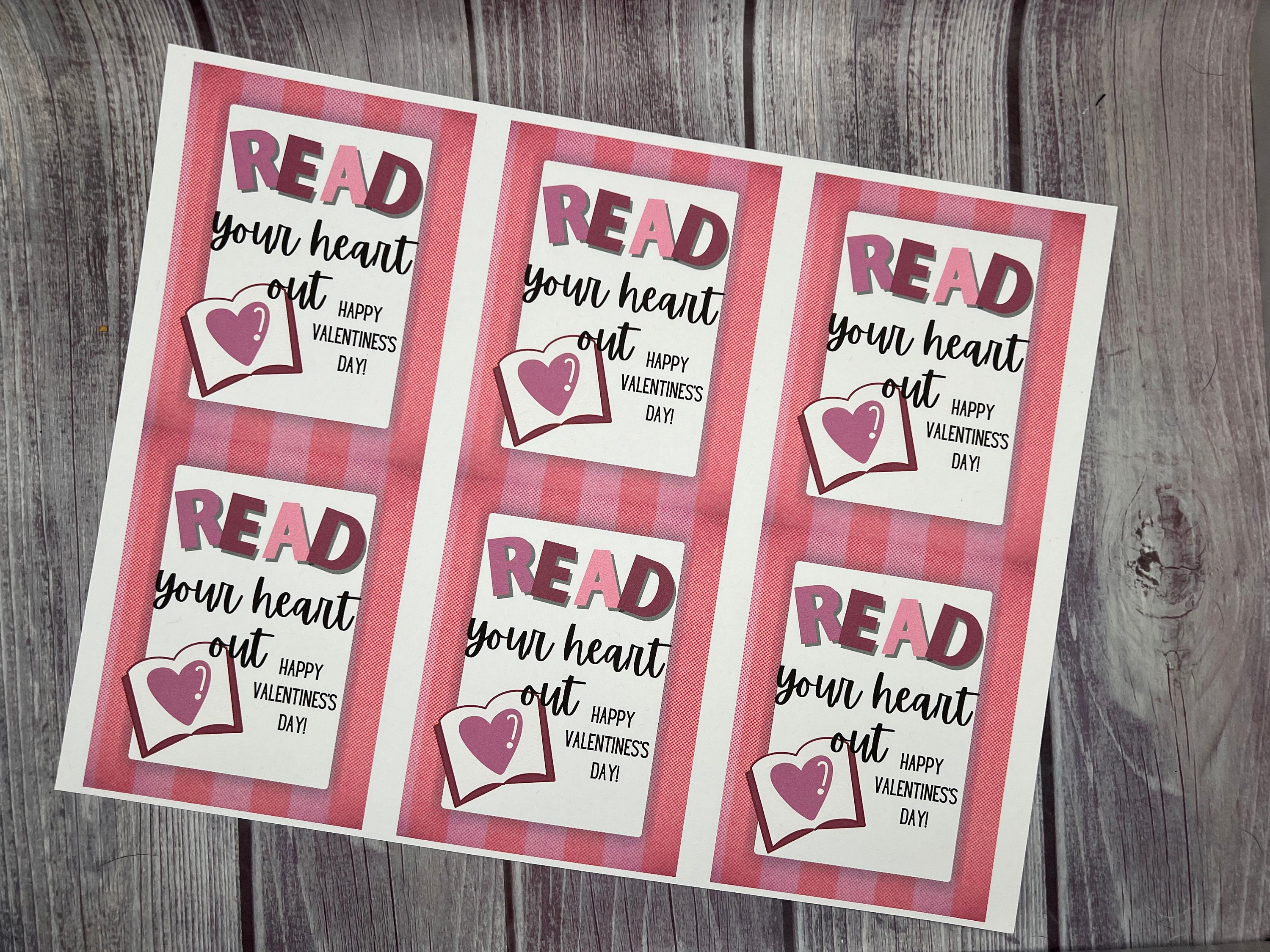 PRINTABLE READ Valentine- Read Your Heart Out Perfect for Teachers and ...
