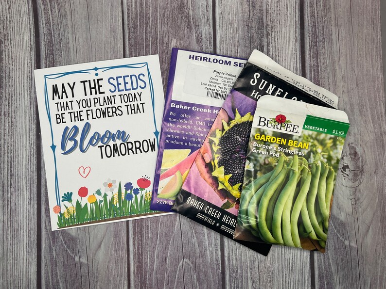 PRINTABLE Favor & Kindness Cards- Two Sizes Included! - Seed Packet and ...