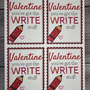PRINTABLE Pencil Valentine- You've Got the WRITE Stuff! Perfect for ...