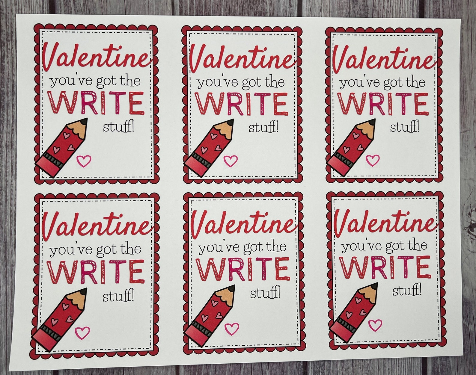 PRINTABLE Pencil Valentine- You've Got the WRITE Stuff! Perfect for ...