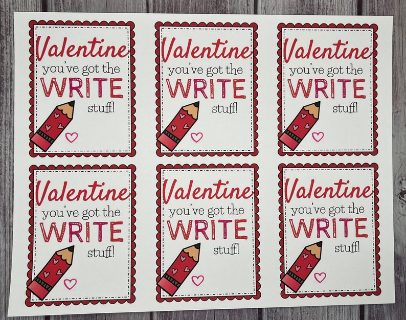 PRINTABLE Pencil Valentine- You've Got the WRITE Stuff! Perfect for ...