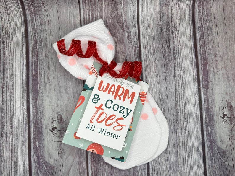 PRINTABLE Holiday SOCK Tags for Coworkers, Neighbors, and Friends ...