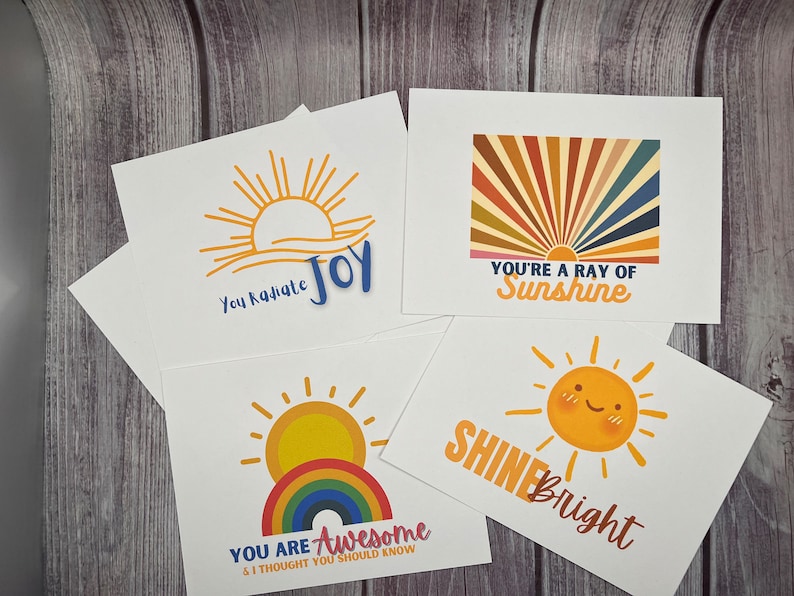 PRINTABLE SUNSHINE Kindness & Cheer Cards Two Sizes Included Perfect ...