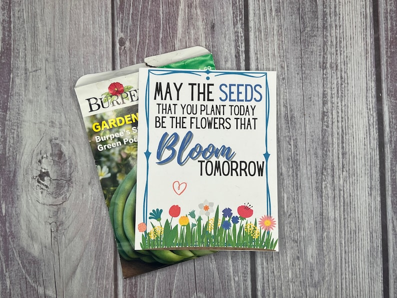 PRINTABLE Favor & Kindness Cards- Two Sizes Included! - Seed Packet and ...