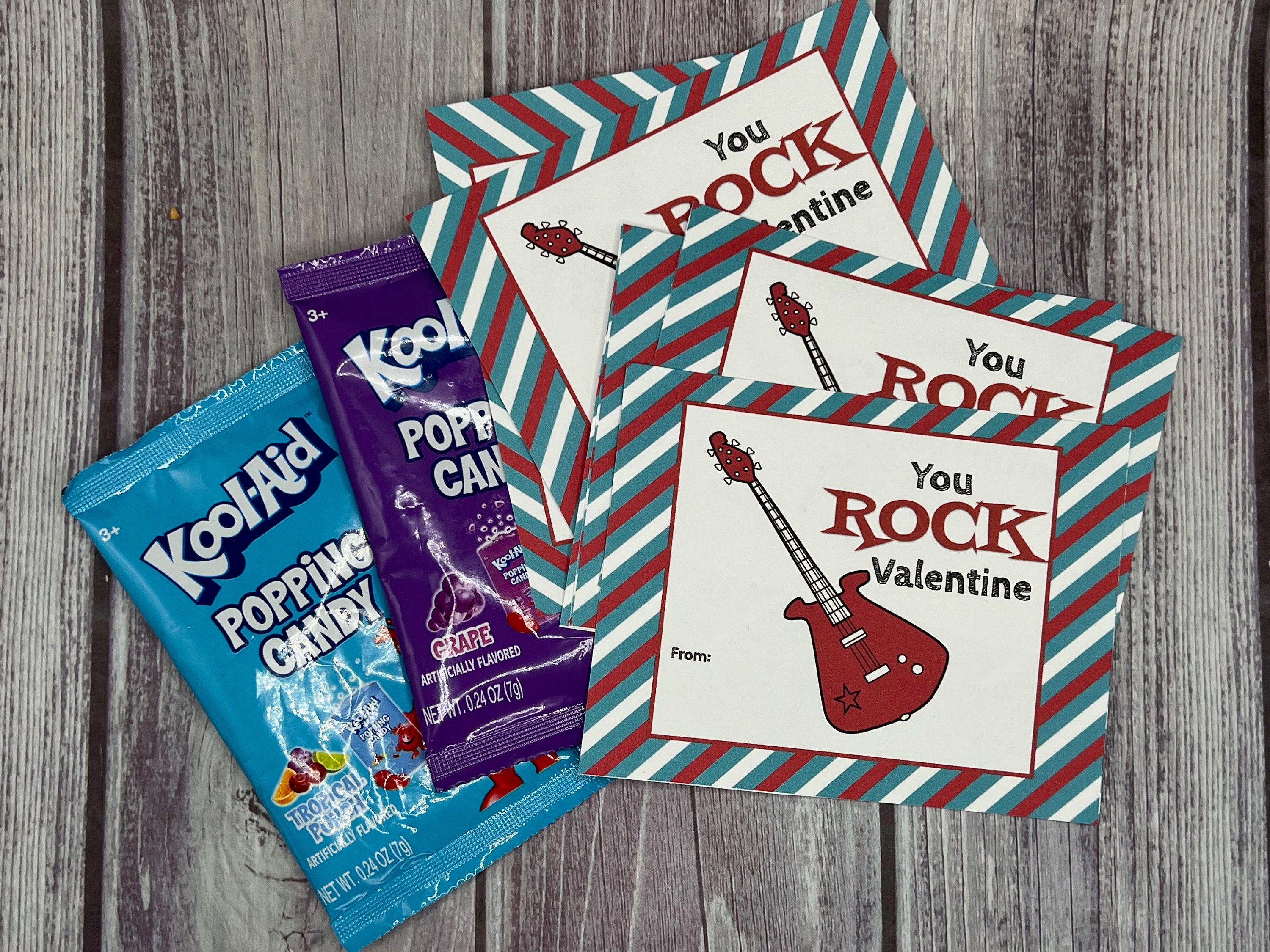 Printable YOU ROCK Valentines - Etsy