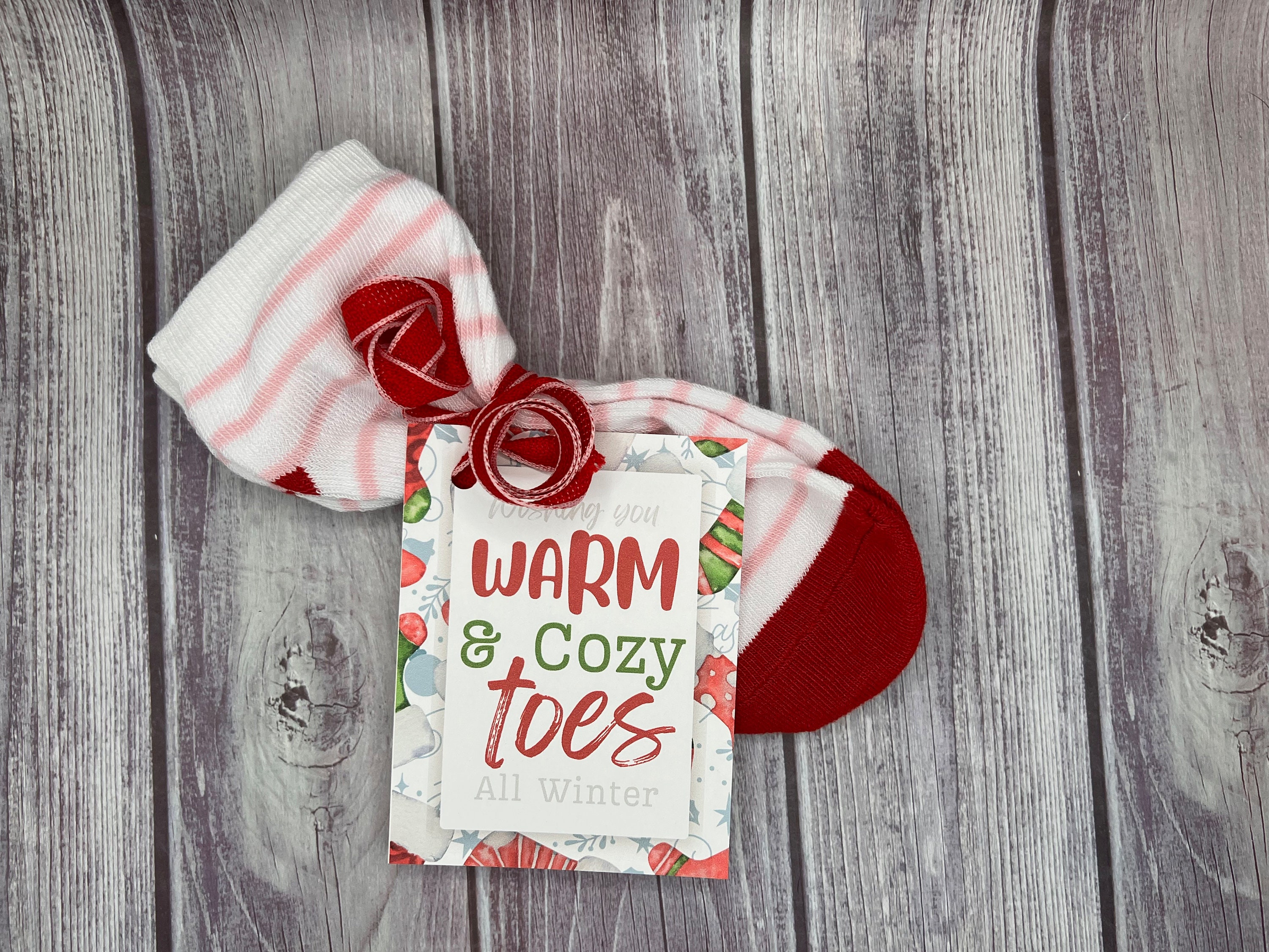 PRINTABLE Holiday SOCK Tags for Coworkers, Neighbors, and Friends ...