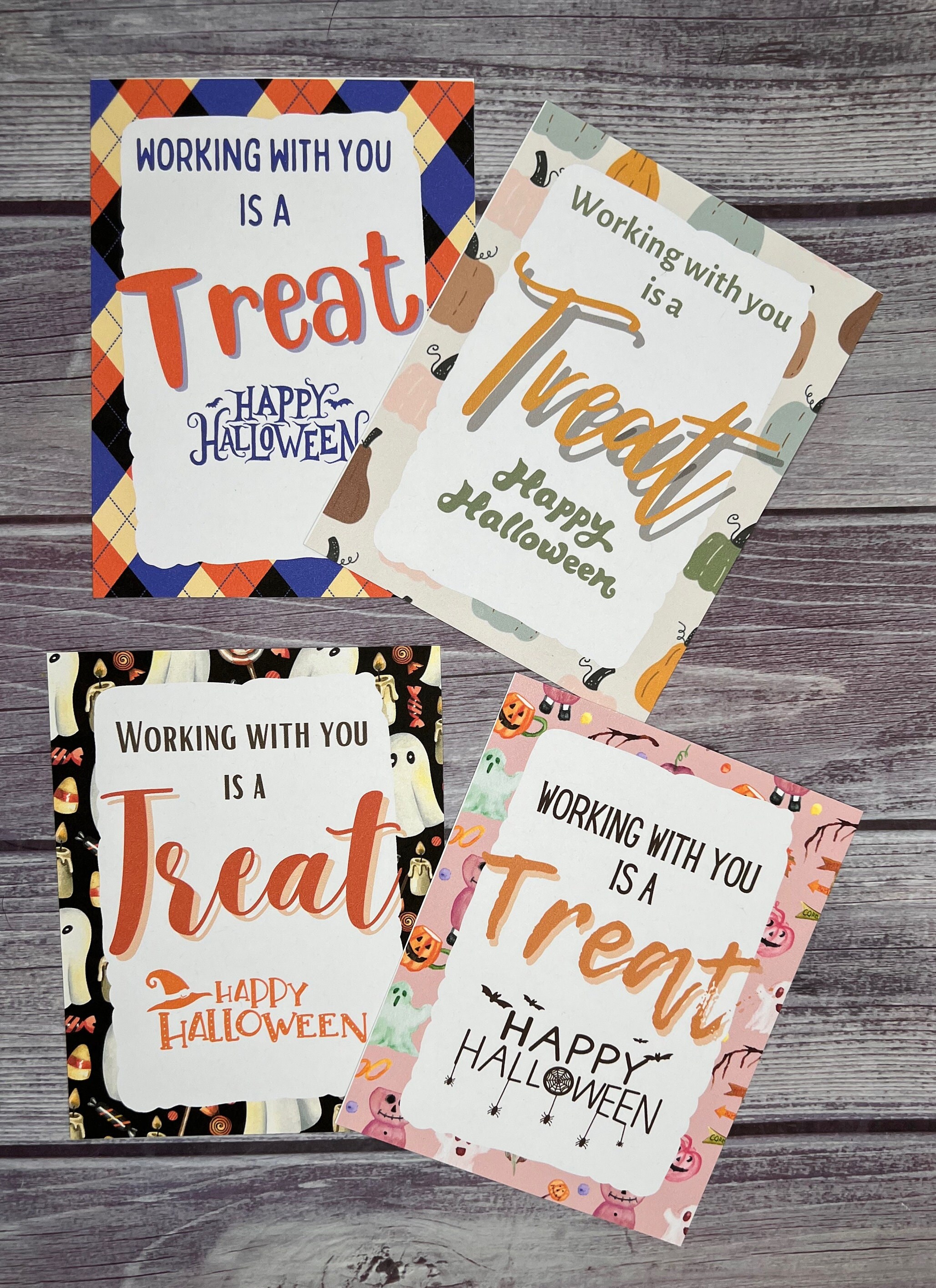 PRINTABLE Halloween TREAT Tags for Coworkers Two Sizes and - Etsy
