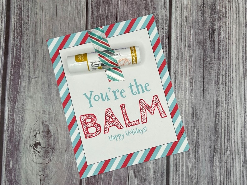 Holiday Chapstick Appreciation Tag for Colleague, Teacher, Coworker ...