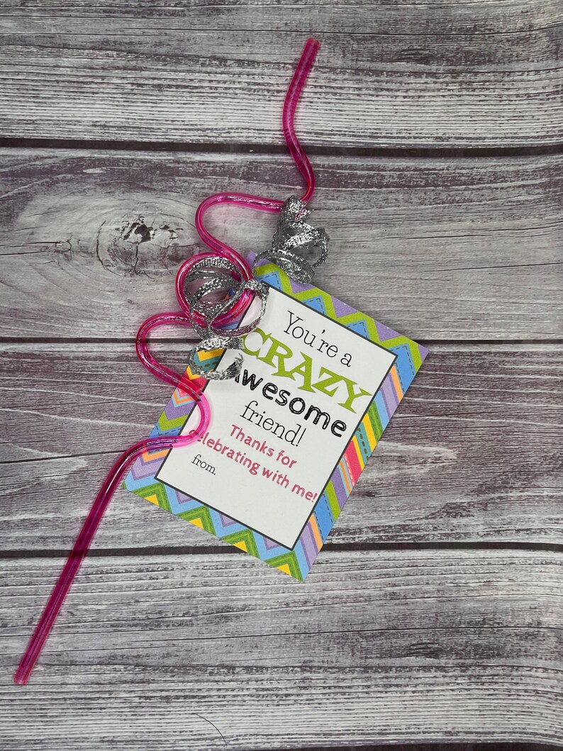 PRINTABLE Crazy Straw Party Favor- Birthday, Graduation, Shower, & More ...