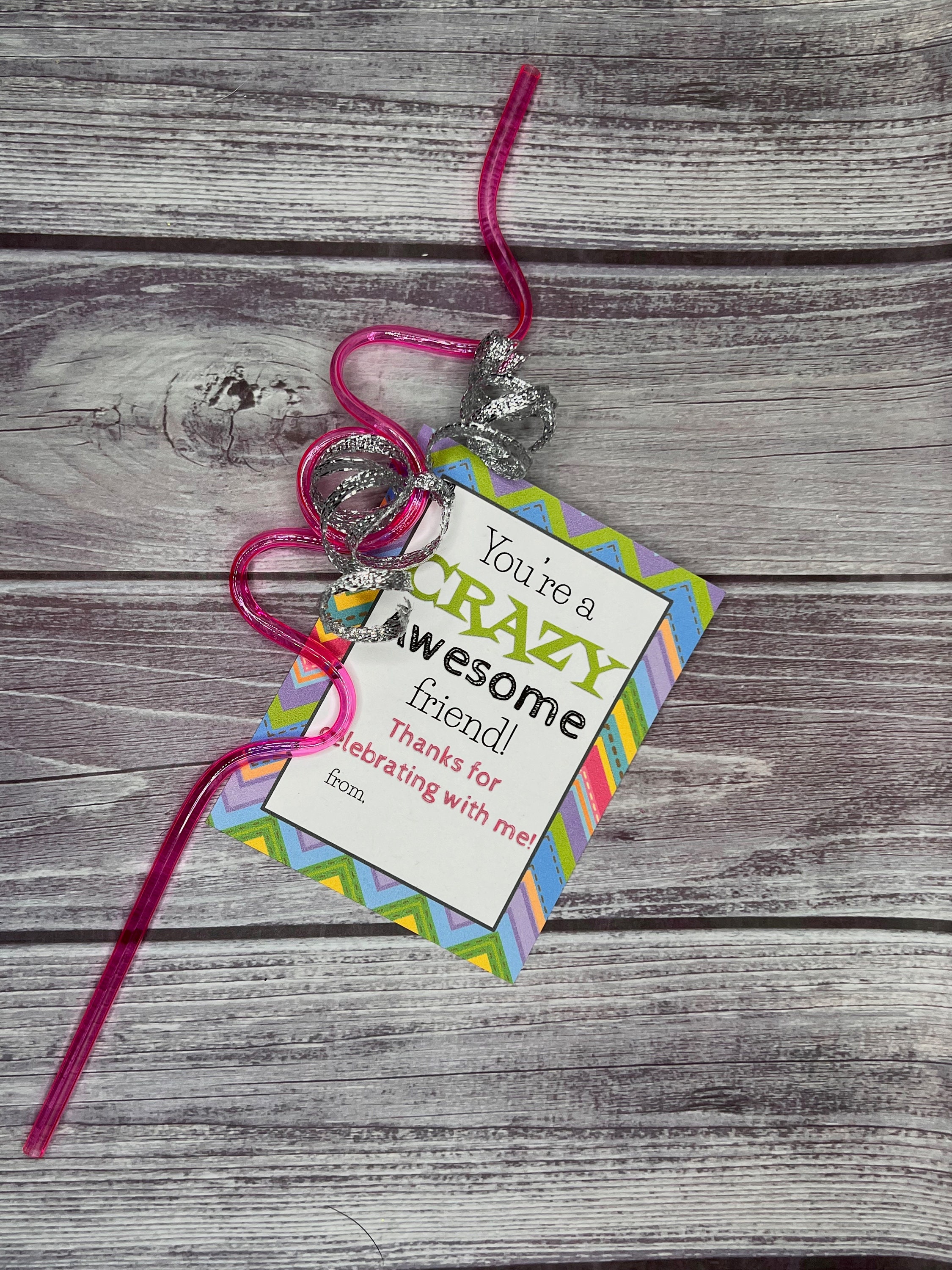 PRINTABLE Crazy Straw Party Favor- Birthday, Graduation, Shower, & More ...