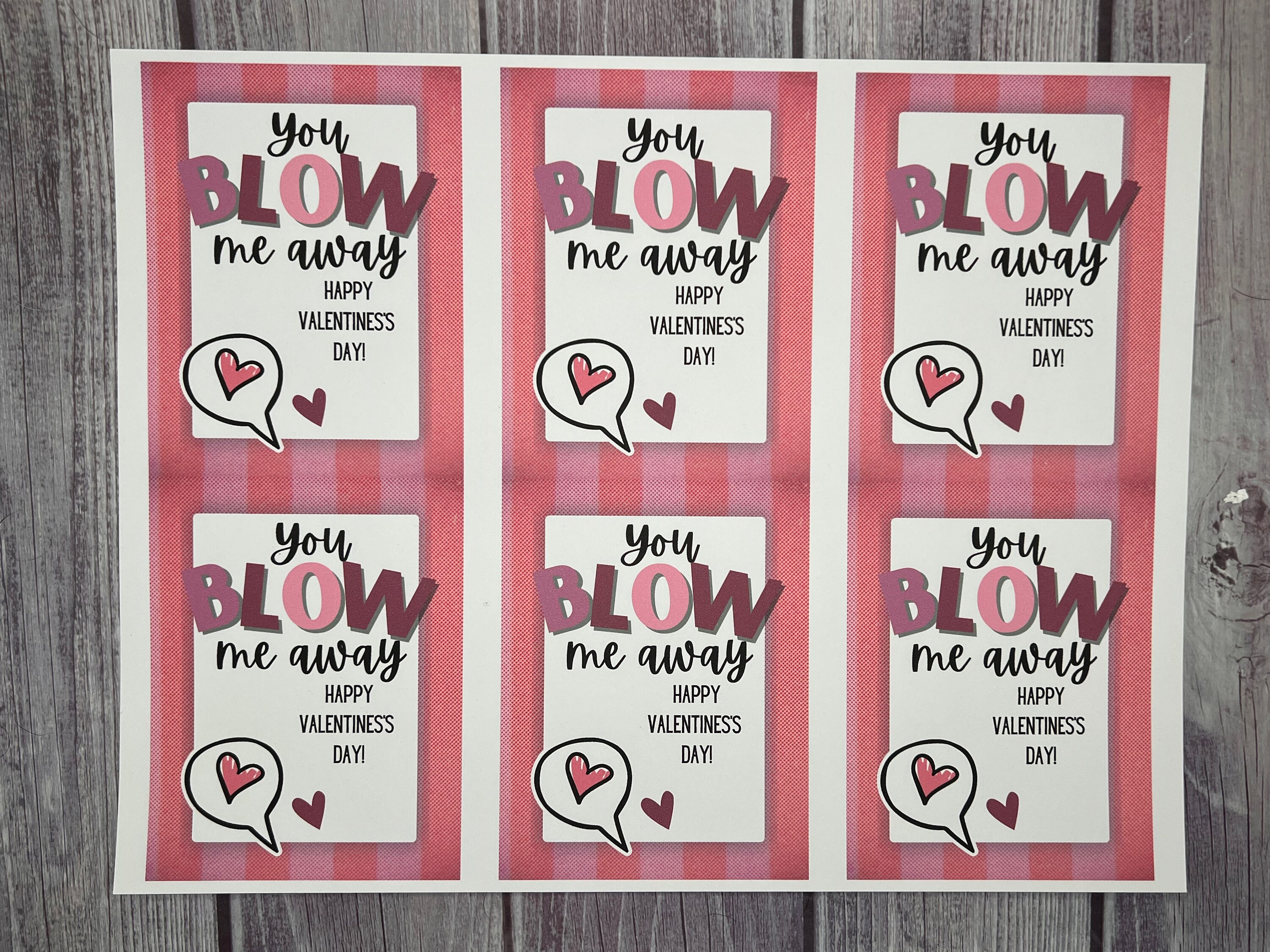 PRINTABLE Bubble Valentine: You BLOW Me Away. Perfect for Teachers and ...