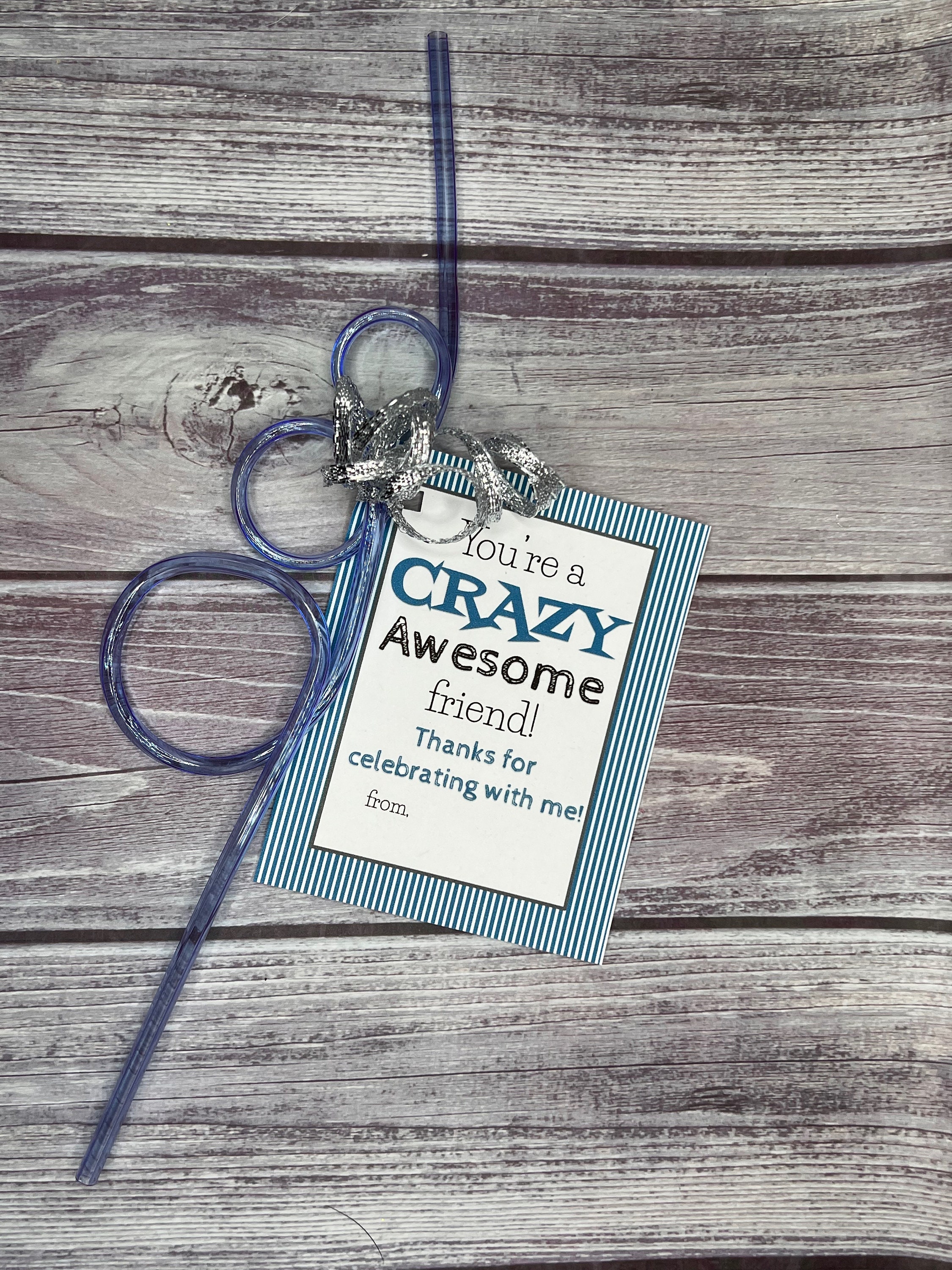 PRINTABLE Crazy Straw Party Favor- Birthday, Graduation, Shower, & More ...