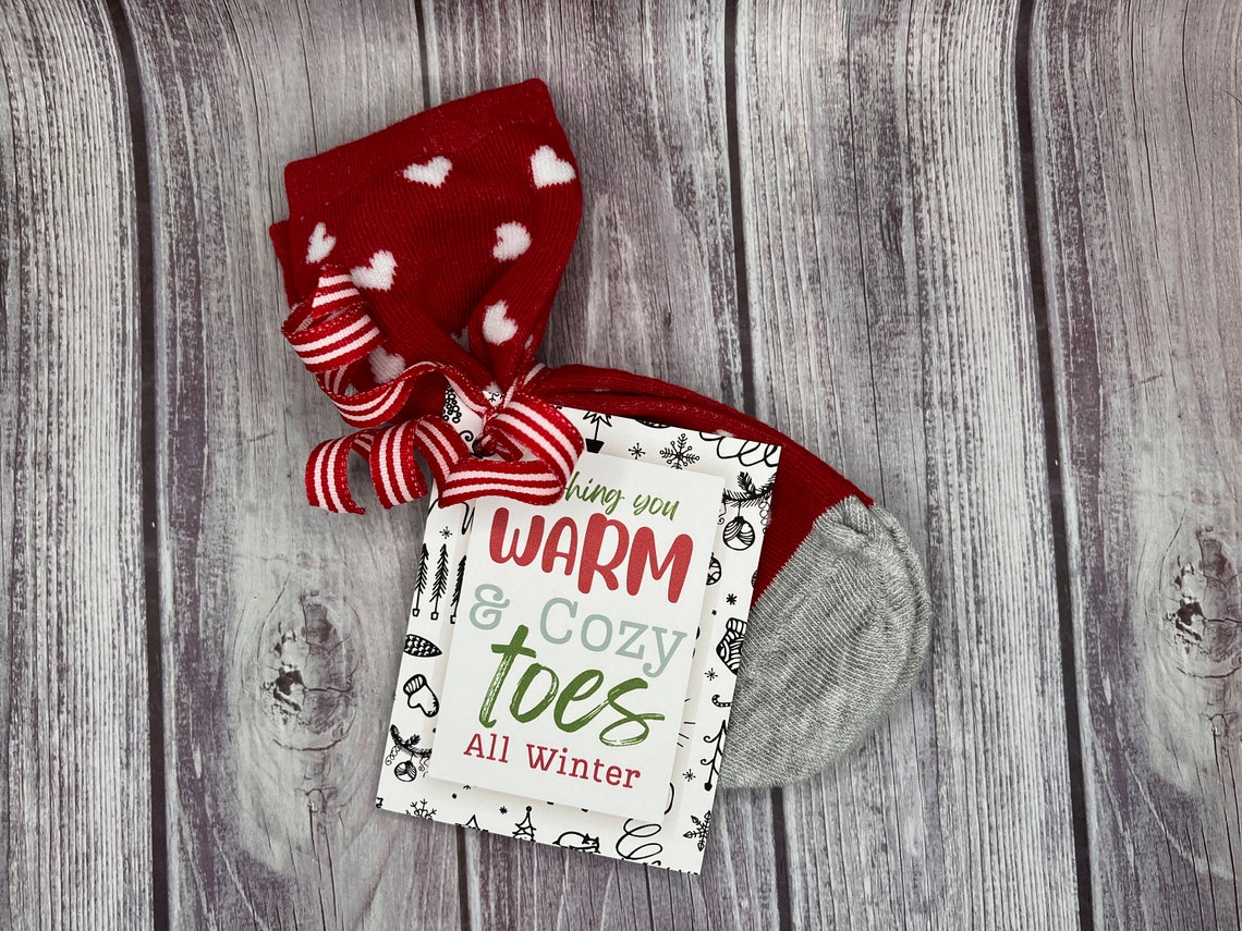 PRINTABLE Holiday SOCK Tags for Coworkers, Neighbors, and Friends ...