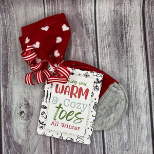 PRINTABLE Holiday SOCK Tags for Coworkers, Neighbors, and Friends ...