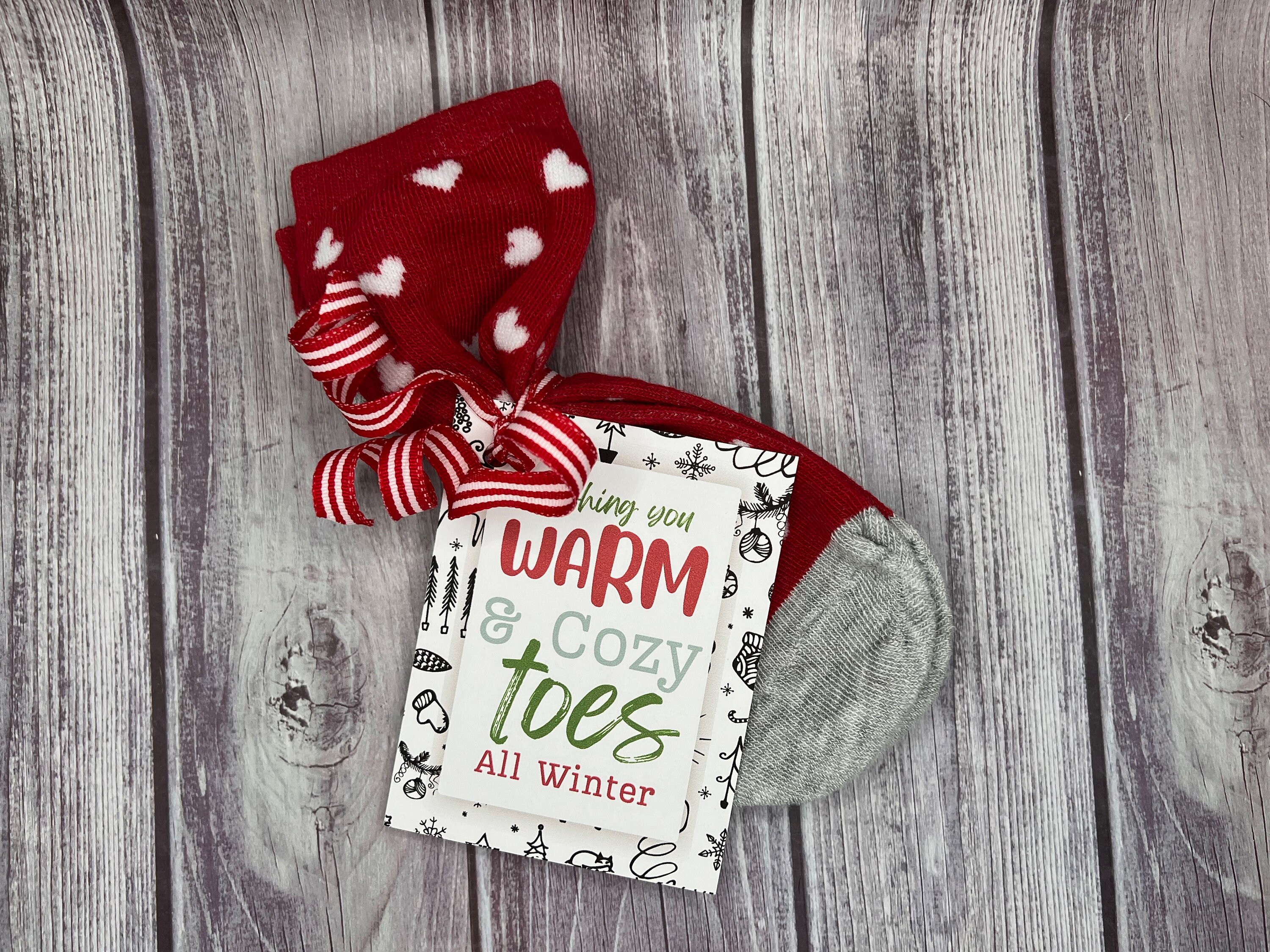 PRINTABLE Holiday SOCK Tags for Coworkers, Neighbors, and Friends ...