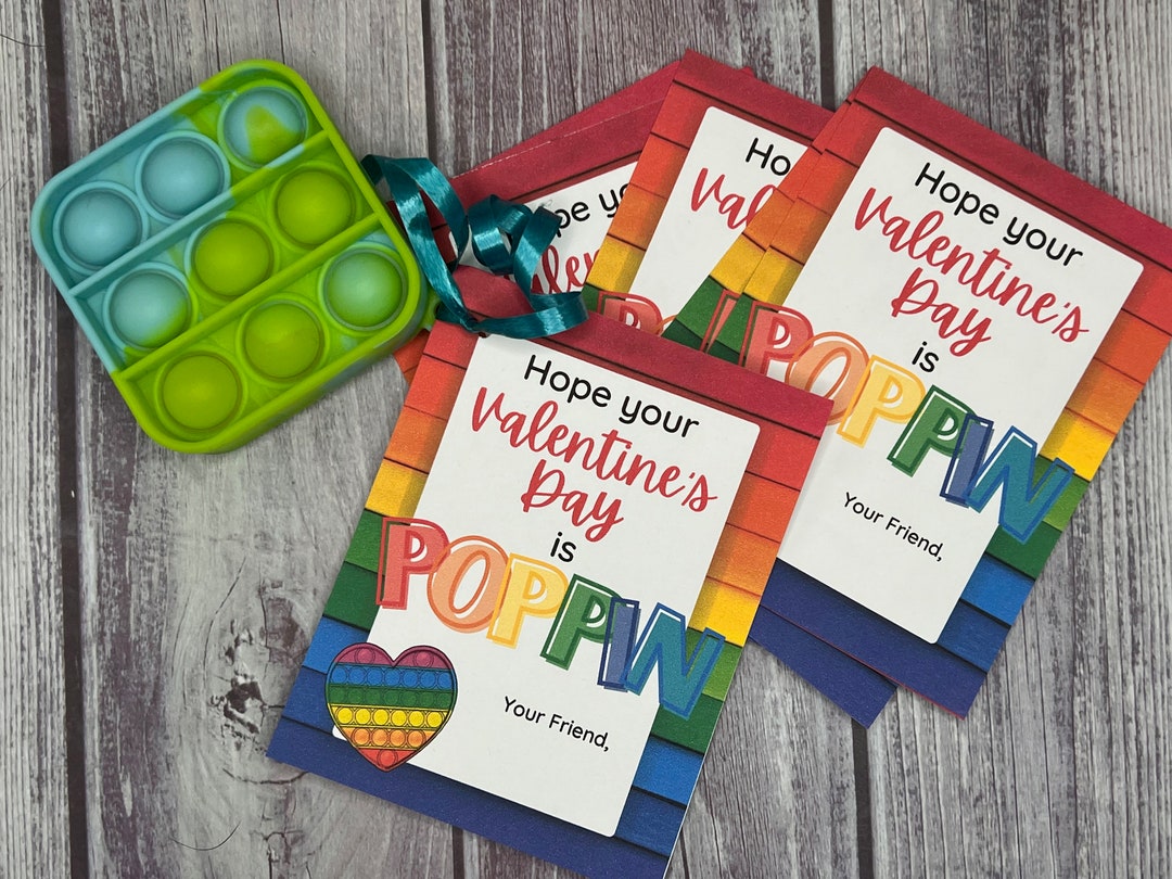 PRINTABLE Pop It Valentine: Hope Your Valentine's Day is Poppin ...