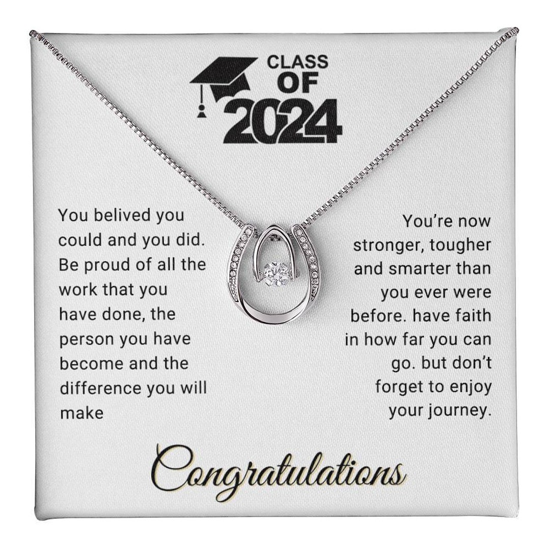 Perfect Graduation Gift - Congratulations - Lucky in Love Necklace - Etsy
