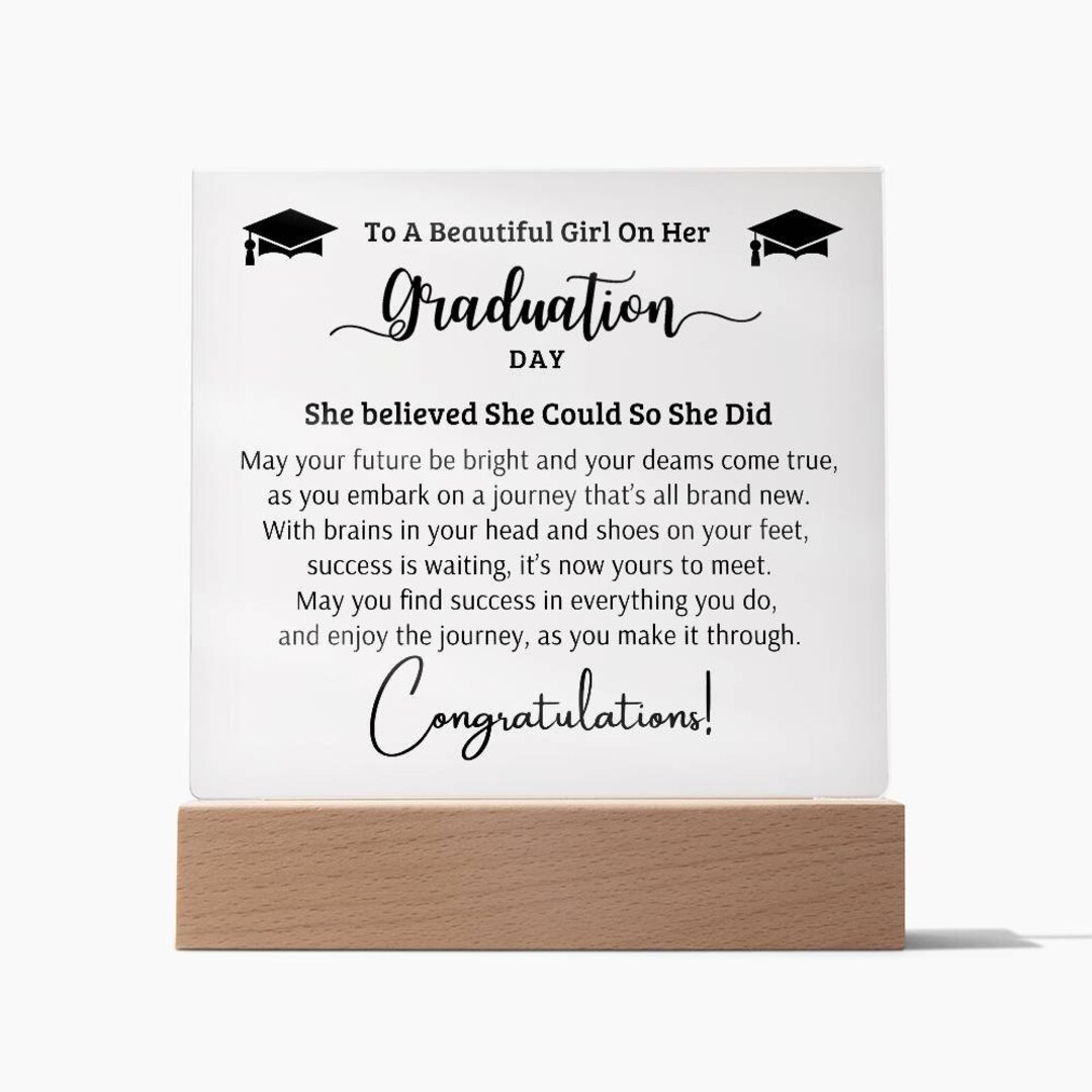 Perfect Graduation Gift - Congratulations - Acrylic Square Plaque - Etsy
