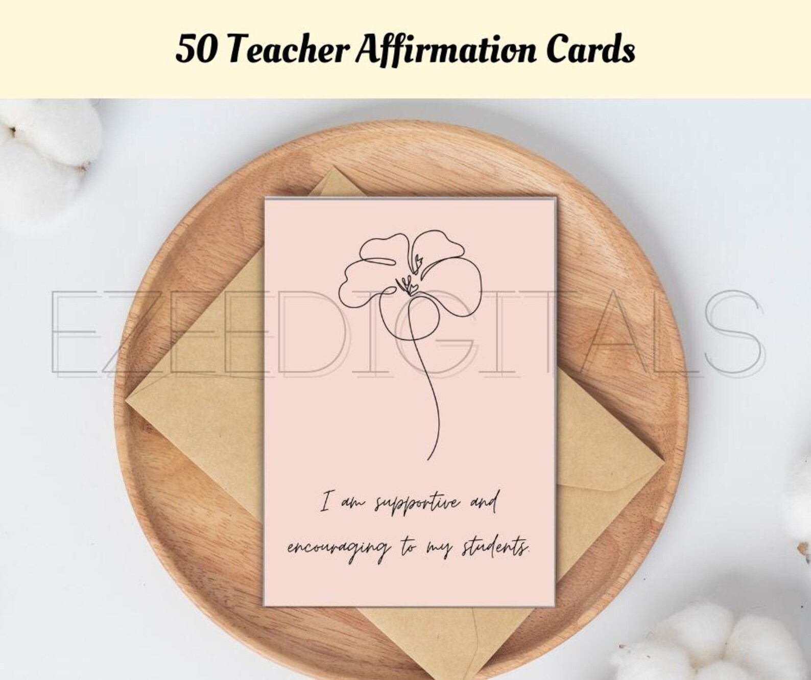 Printable Teacher Positive Affirmation Card Teacher Affirmation Card ...