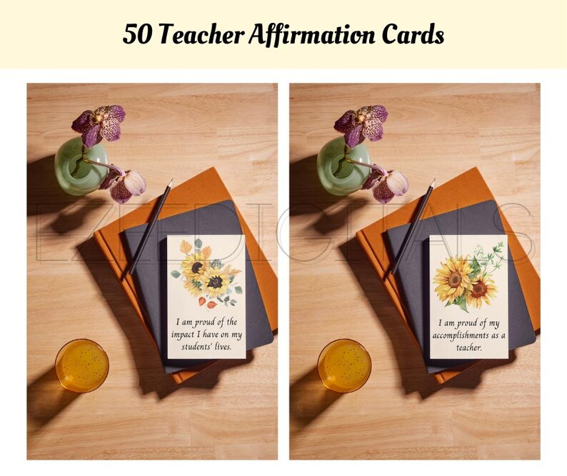 Printable Teacher Positive Affirmation Card Teacher Affirmation Card ...