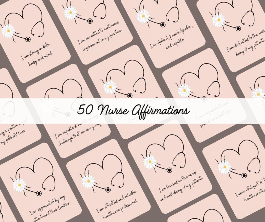 Printable Nurse Positive Affirmation Card Nurse Affirmation Card Nurse ...