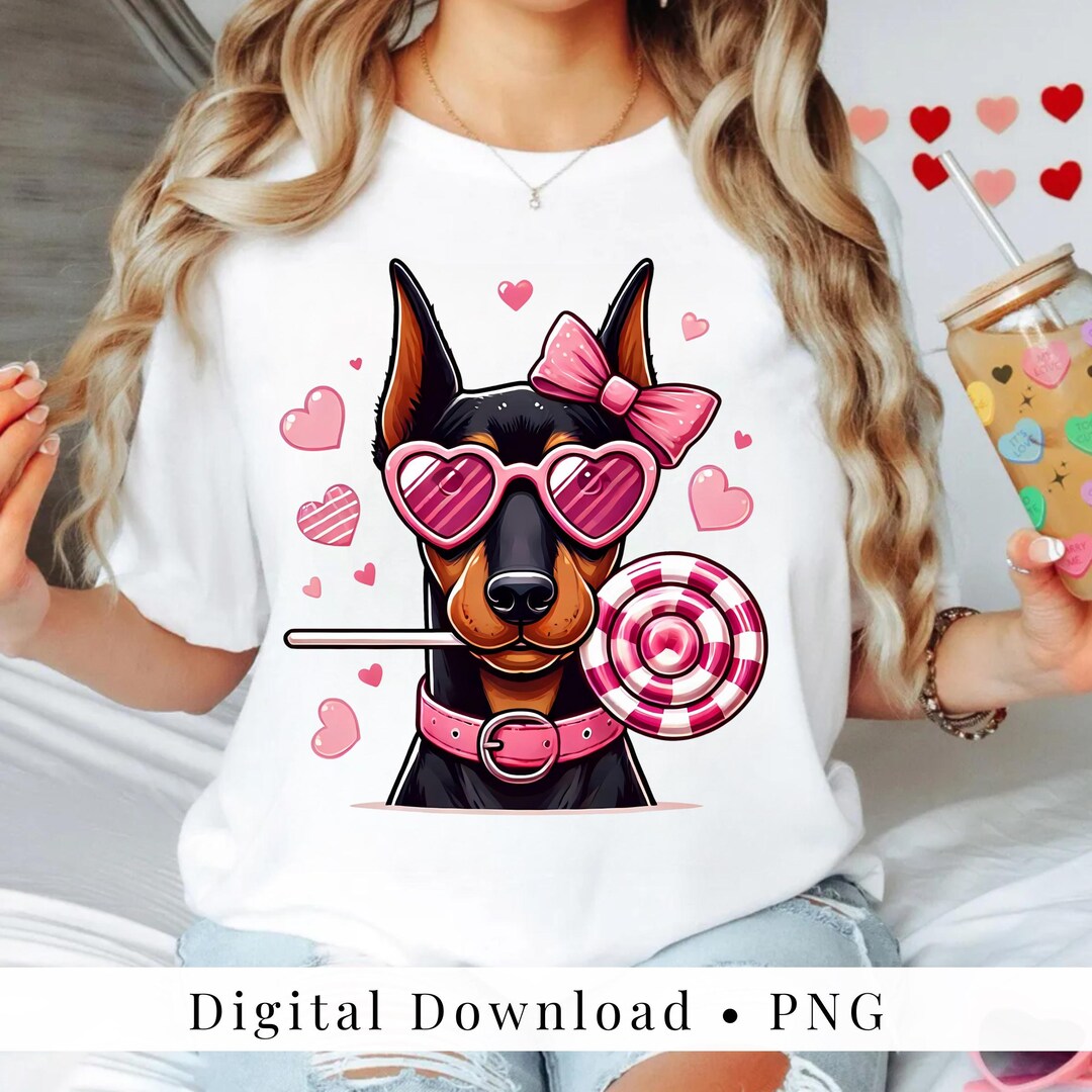 Doberman Png Doberman Valentines Png Doberman Coquette Png Coquette ...