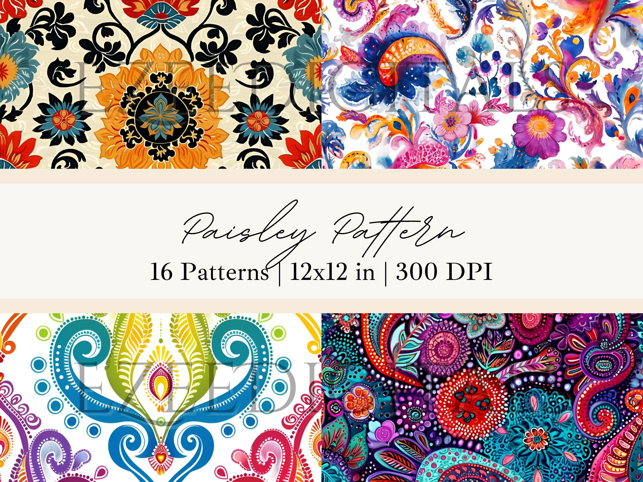 Paisley Seamless Patterns Paisley Digital Paper Paisley Digital Pattern ...