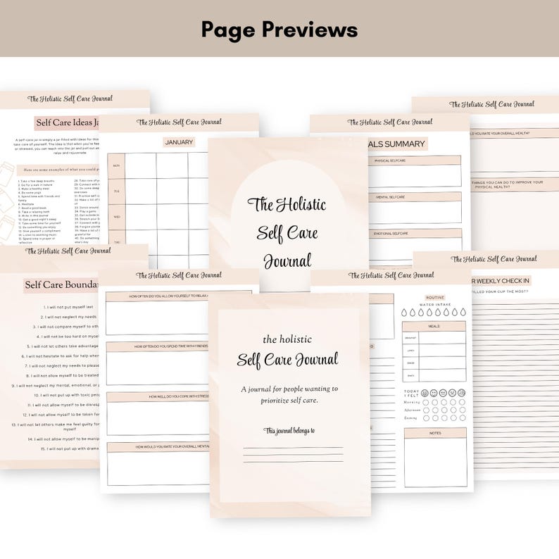 Self Care Journal Template Done for You Wellness Journal Life Coaching ...