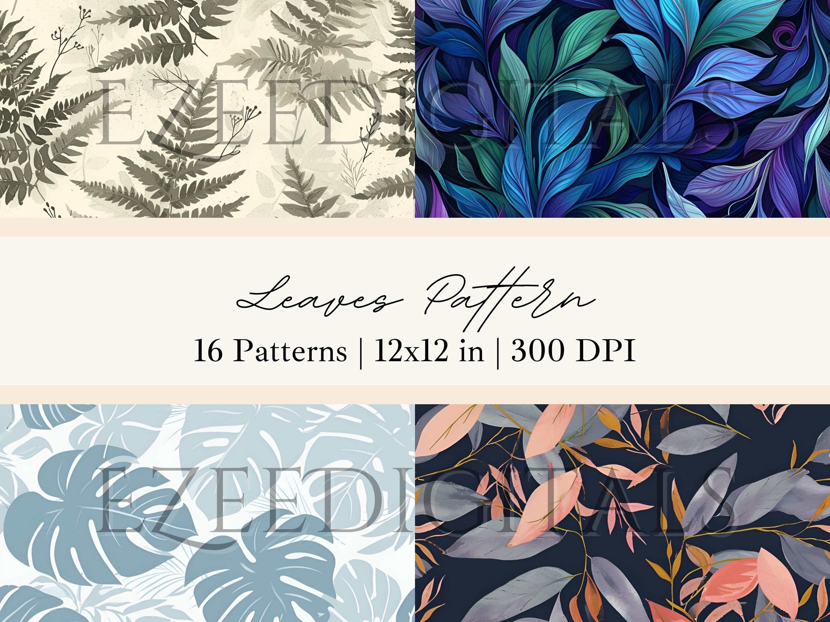 Leaves Seamless Pattern Leaves Digital Pattern Leaves Pattern Leaves ...