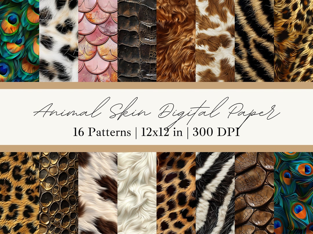 Animal Print Seamless Pattern Animal Print Digital Paper Animal Skin ...