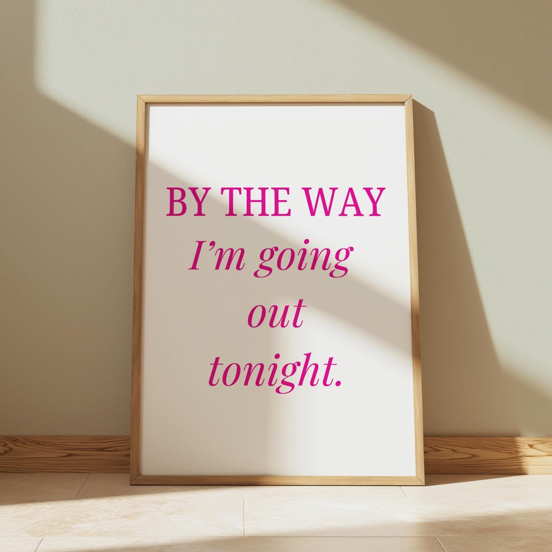 By the Way, I'm Going Out Tonight Taylor Swift Poster Bejeweled Print ...